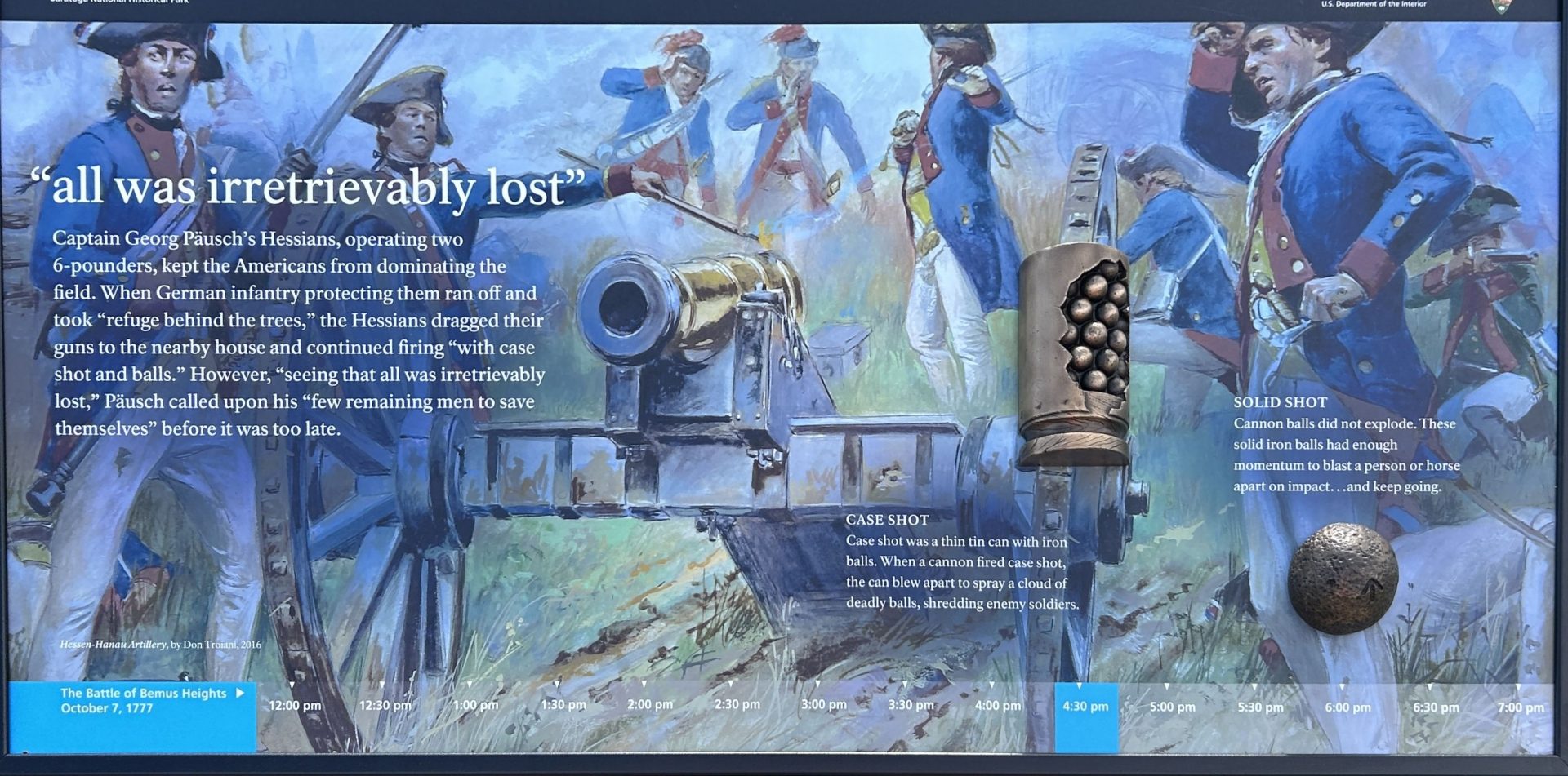 "ALL WAS IRRETRIEVABLY LOST" REVOLUTIONARY WAR MEMORIAL PANEL ...