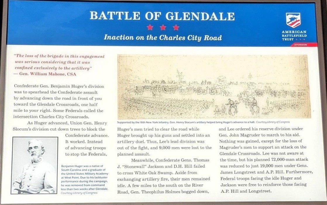 BATTLE OF GLENDALE INACTION WAR MEMORIAL PANEL - National War Memorial ...