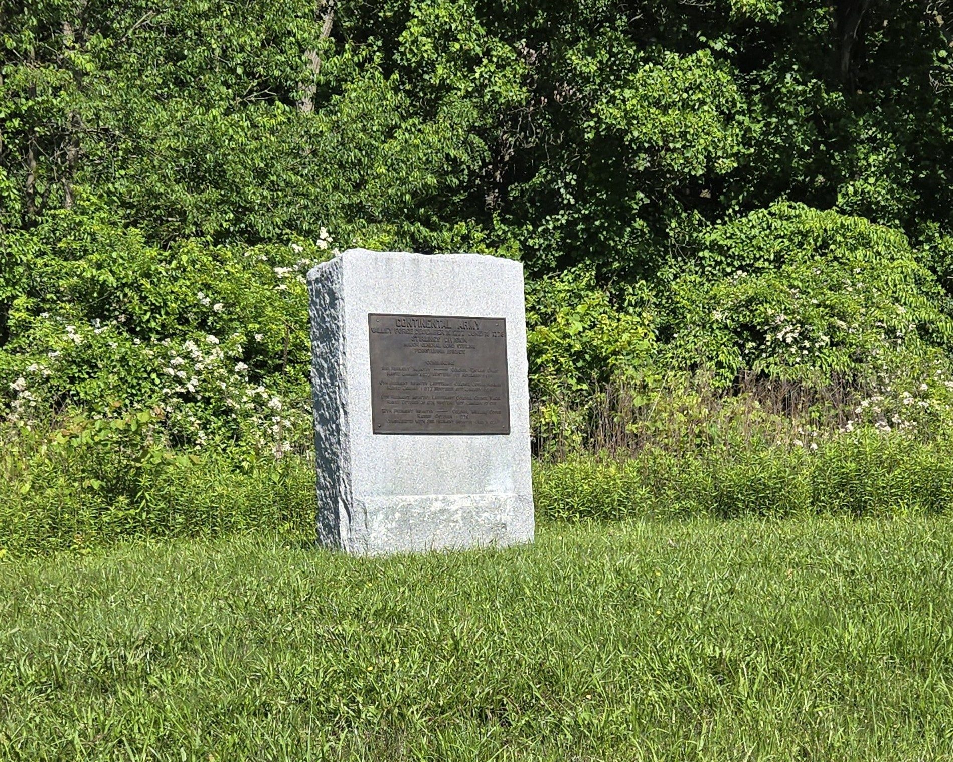 CONTINENTAL ARMY PENNSYLVANIA BRIGADE REVOLUTIONARY WAR MEMORIAL ...