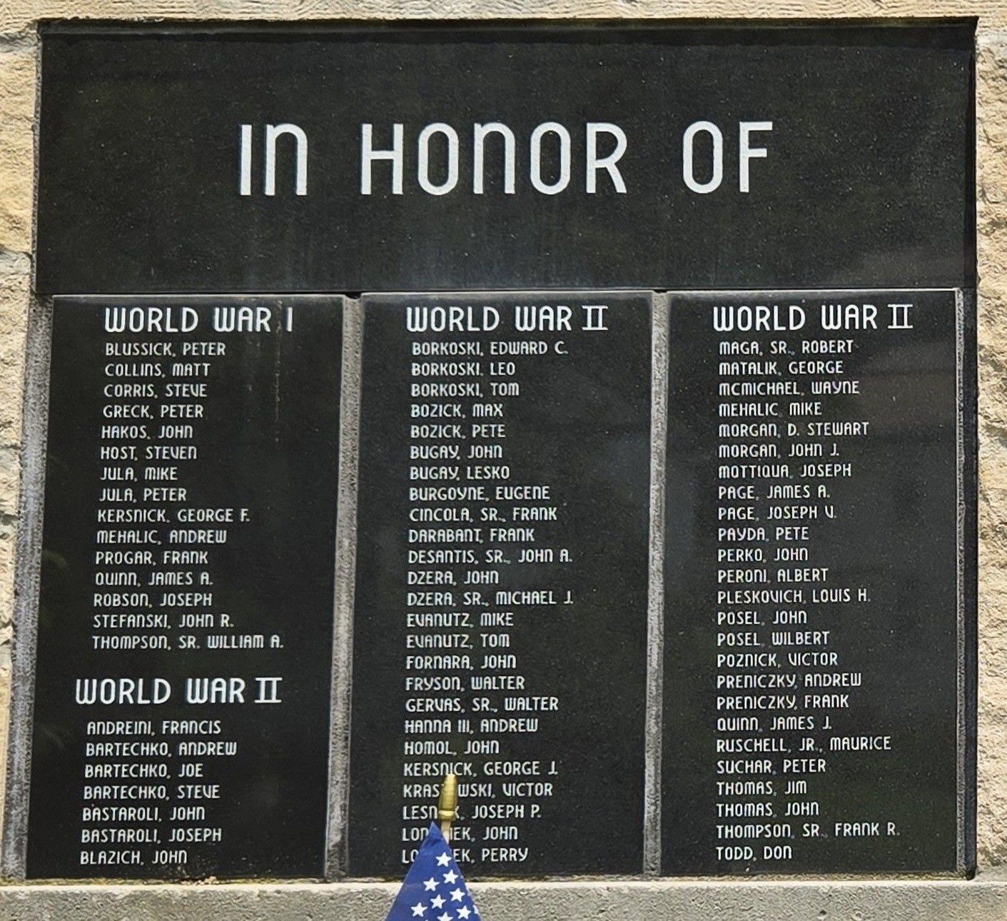 SANTIAGO HONOR ROLL WAR MEMORIAL PLAQUE A - National War Memorial Registry
