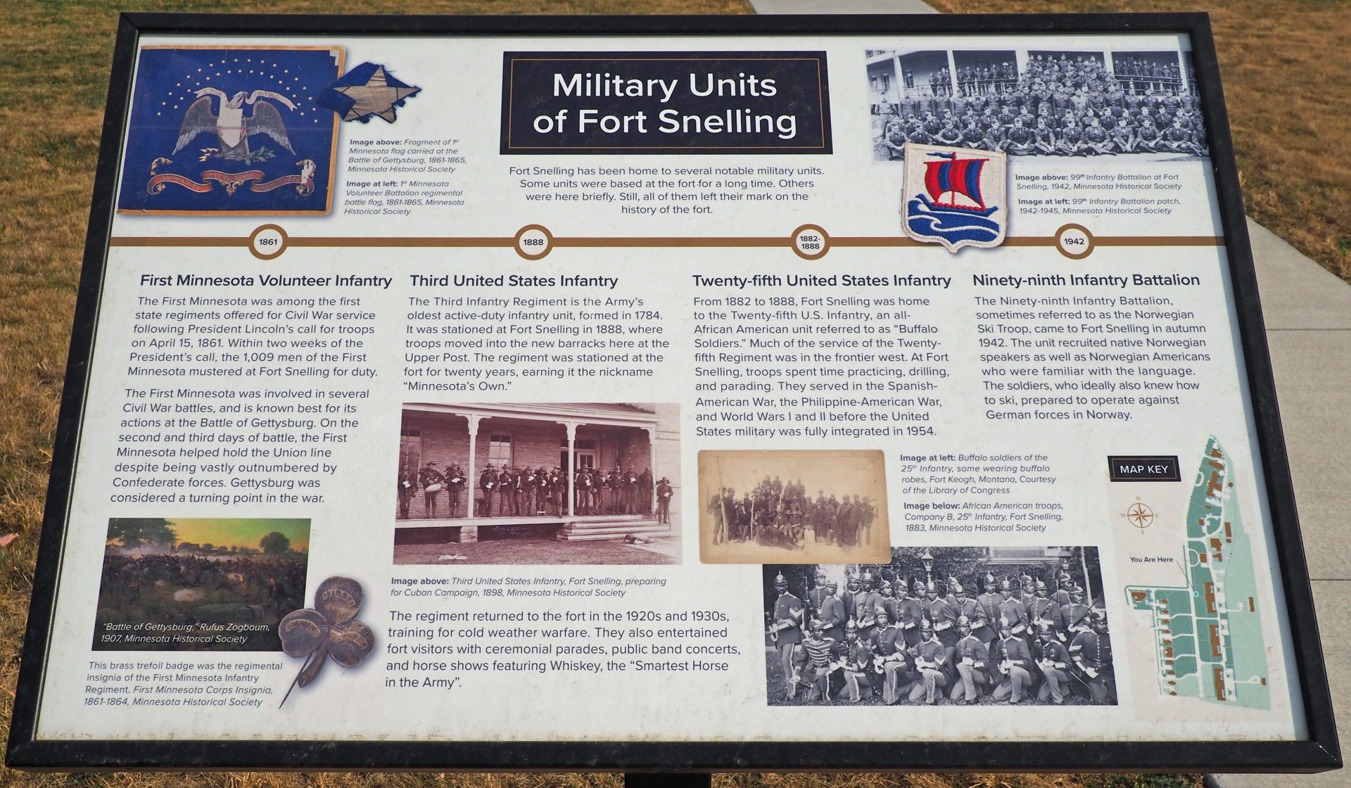 MILITARY UNITS OF FORT SNELLING WAR MEMORIAL PANEL - National War ...